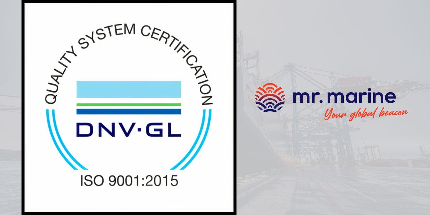 Mr. Marine ISO 9001:2015 Certification - Mr. Marine